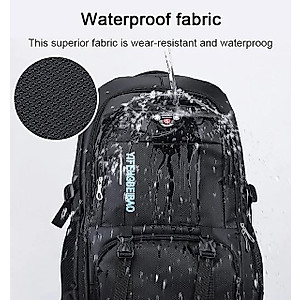 Expandable Large-capacity Oxford Backpack, Multi Compartments Lightweight Backpack for Travel, Laptop Backpack (Black)