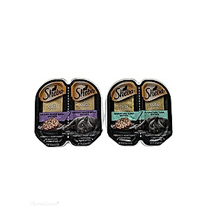 Sheba Perfect Portions Pate Wet Cat Food Cuts in Gravy Variety Pack All Flavors, Beef, Chicken, Salmon, Turkey, Tuna, White Fish, Multipack (24 Servings) with Lara's Booklet Bundle