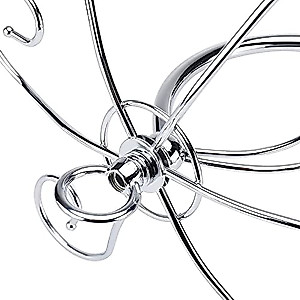 ZOOTWO Scrollwork Wine Glass Rack,6-Hook Scrollwork Metal Countertop Wine Glass Cup Holder for Home and Bar Storage and Artistic Tabletop Display, Spiral Style