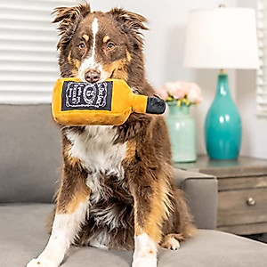Huxley & Kent H&K for Dogs Power Plush | Bad Dog Jack's Whiskey (Small) | Funny Dog Toy | Dog Toy with Squeaker | Dog Gift | Fun, Durable, and Safe | Squeaky Dog Toy