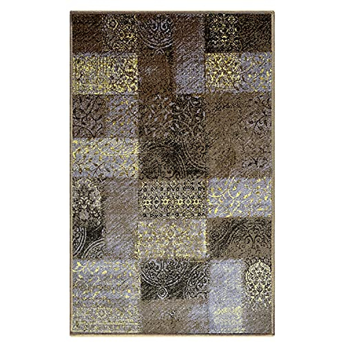 SUPERIOR Area Rugs for Bedroom, Farmhouse, Kitchen, Entryway, Laundry Room | Living Room Decor | Hadley Collection, 5' x 8', Washable & Beige