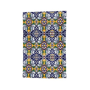 Mexican Talavera Tile Pattern Premium Garden Flags - Garden Decoration Flags/Yard Decoration Flags/Outdoor Garden Flags/Two Shapes Available