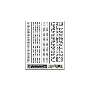 Railroad Gothic Numbers, Black