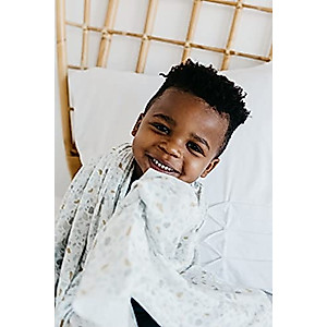 Large Premium Knit Baby Swaddle Receiving Blanket "Arlo" by Copper Pearl