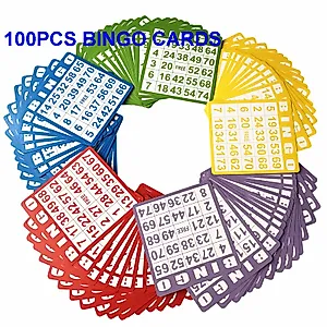 Yuanhe Jumbo Bingo Game Set - 11 Inch Tall Metal Cage with Calling Board, 7/8" Bingo Balls, 500 Bingo Chips,100 Bingo Cards for Large Group Games …