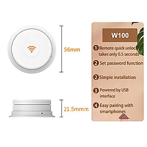 WeHere Wi-Fi Bridge (W100) & Door Sensor Suitable Smart Key Box & Smart Parcel Box,Record Door Opening/Closing Status