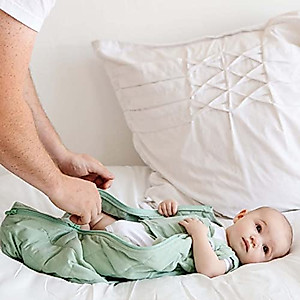 Dreamland Baby Sleep Swaddle | Baby: 0-6 Months | Gently Weighted Sleep Swaddles | 100% Natural Cotton | 2-Way Zipper | Machine Washable | Newborn/Infant Swaddle Transition | Swaddle Sleeping Bag