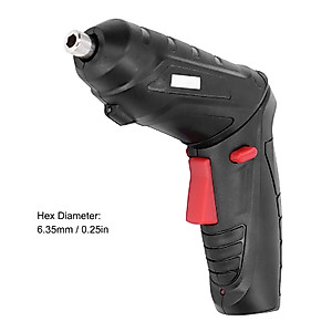 Cordless Screwdriver,Small Electric Screwdriver with 2pcs Bit Tool Set Kit,3N·m High Torsion and 180rpm High Speed Power Screwdriver,for Drilling Punching Screwing Repair(Black)