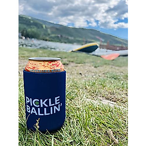 Pickleball Can Coolers - Set of 4 - Pickleball Party Supplies