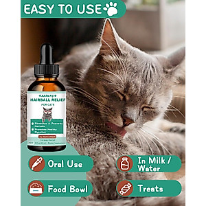 Cat Hairball Control | Hairball Cat Treats for Skin & Coat, Digestion, Nutrient Absorption | Fur Ball Remedy for Cats with Natural Ingredients & Vitamins | Cat Hairball Treatment | Cat Grass Flavor