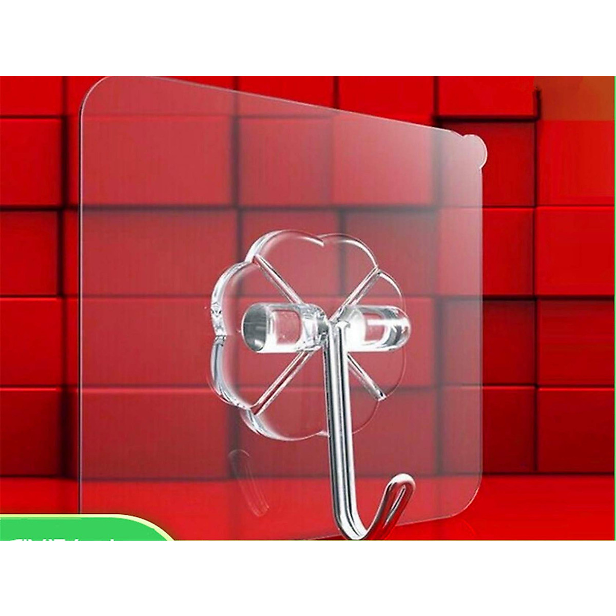 PGLY Adhesive Hooks Kitchen Wall Hooks - Heavy Duty 13.2lb(Max) Nail Free Sticky Hangers with Stainless Waterproof & Oilproof Seamless Hooks Utility Towel Bath Ceiling Hooks