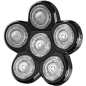 Kibiy Head Shavers Replacement Blades, 6 Blades Head Shaver for Bald Men Replacement, Easy Install Electric Razor Shaver for Model MS-672