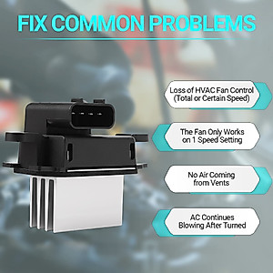 HVAC Blower Motor Resistor AC Blower Control Module - Compatible with 2010-2017 Ford Expedition 2010-2014 Ford F-150 2011-2017 Lincoln Navigator Auto Temp Control - Replace # BL3Z-19E624-A YH-1829