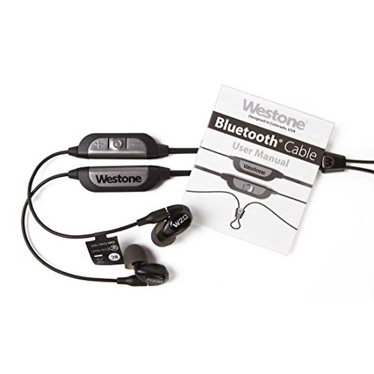 Westone W20 Dual-Driver True-Fit Earphones with MMCX Audio and Bluetooth Cables