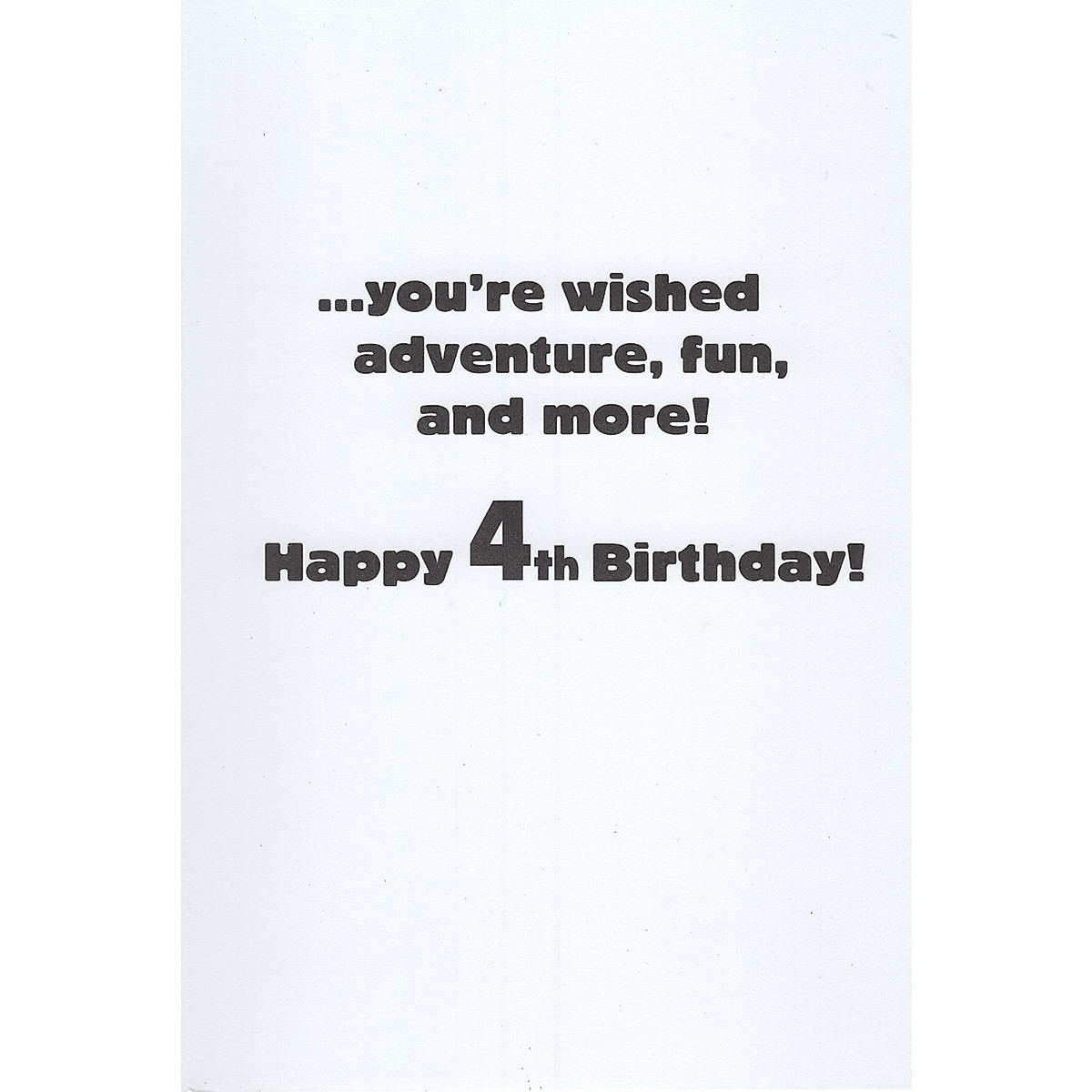 Paw Patrol Happy 4th Fourth Birthday Card (Age 4) Featuring Chase, Skye, and Marshall - For a PAWsome Kid Who's Turning 4... You're Wished Adventure, Fun, and More! Happy 4th Birthday!