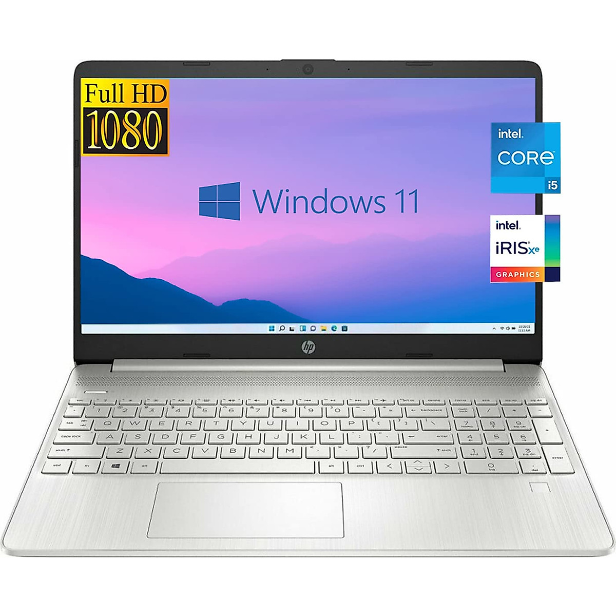 HP 15.6" FHD Laptop, Intel 11th Gen Core i5-1135G7 (Up to 4.2GHz,4 Core), 32GB DDR4, 1TB PCIe SSD, Intel Iris Xe Graphics, WiFi, Bluetooth, Windows 11 S Bundle with JAWFOAL