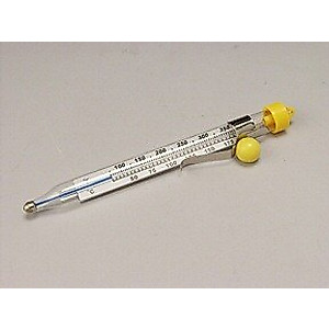 Taylor 3510 TruTemp Series Candy/Deep Fry Analog Glass Tube Thermometer with Immersion Shield