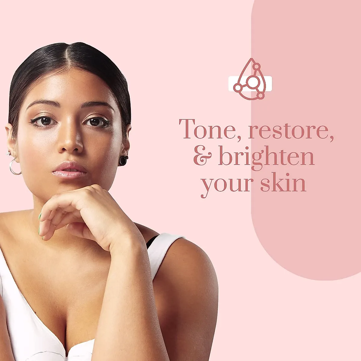 Clear Beauty Rose Gold & Hyaluronic Acid Face Mist - Dermatologist Tested, Moisturizes, Calms Redness & Tones Skin, Balancing Facial Spray, Cruelty-Free, Vegan, 95% Natural, Non - GMO, All Skin Types