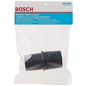 BOSCH VAC002 Vacuum Hose Adapter for 1-1/4 In. and 1-1/2 In. Hoses , Black