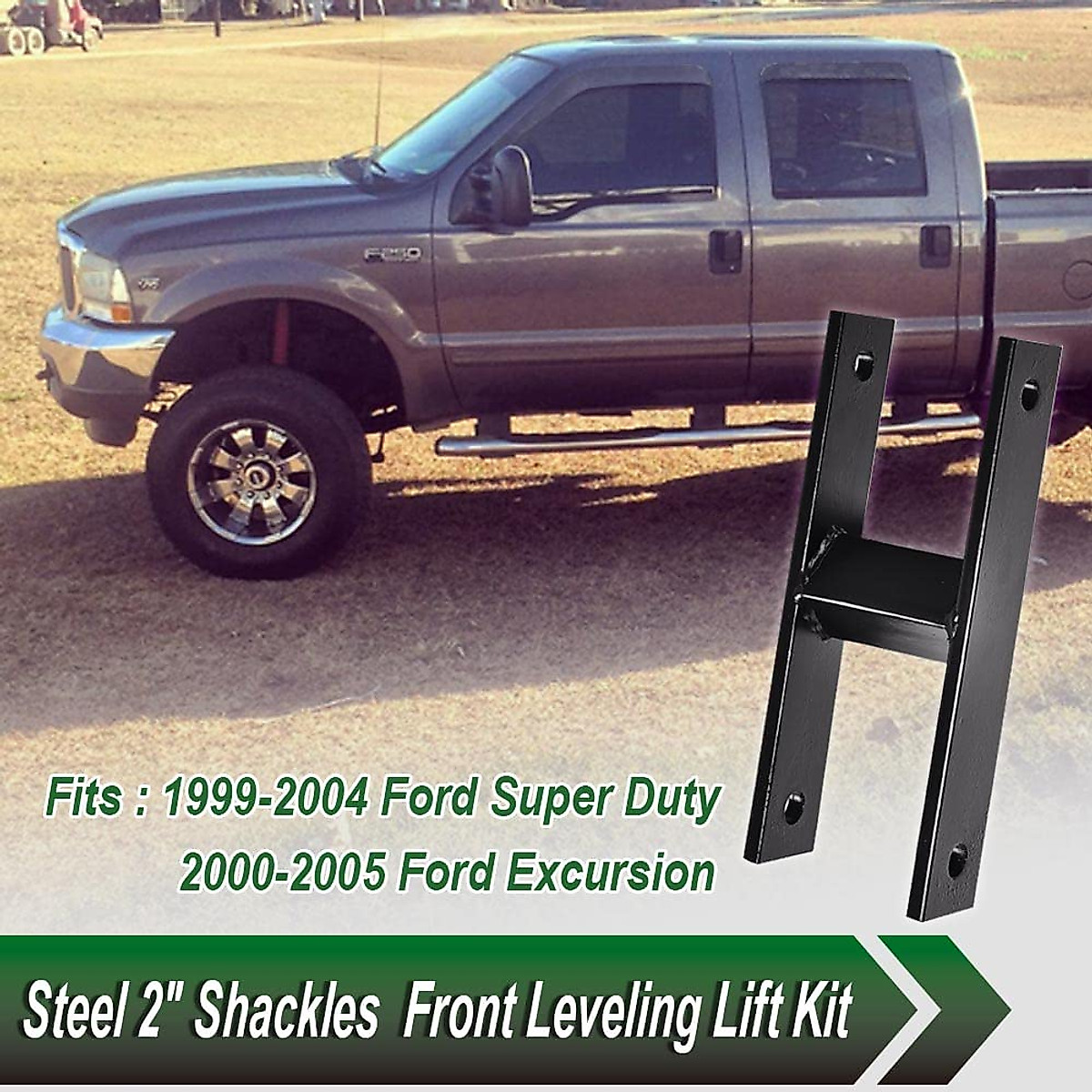 VRracing 2" Leveling Lift Kit Compatible with 1999-2004 Ford F250 F350 4WD Shackles Front Leveling Lift