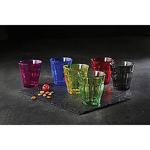 Duralex Picardie 25 Cl Glass Tumbler, 6 Count (Pack of 1), Multicolor