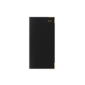 Letts of London Roma Slim vertical week to view with appointments 2022 landscape diary - black (22-081233)