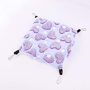 balacoo Swinging X Animal Hammock Squirrel Bed Double Style Warm Sleep Pet Ferret Guinea Layer Pig Bird for Printed Parrot Sleeping Hamster Bunk Rat Chinchilla Hanging Mice Layers