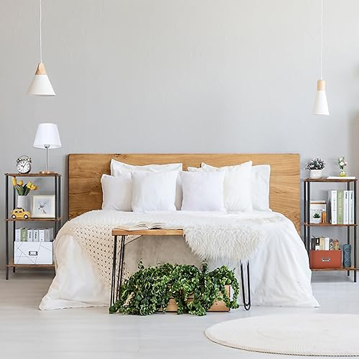 melos 3 Tiers Bookshelf, Classically Tall Bookcase Shelf Storage Organizer, Modern Book Shelf for Bedroom, Living Room and Home Office