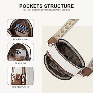 BOSTANTEN Small Quilted Crossbody Purses for Women Vegan Leather Cell Phone Bag with Adjustable Wide Strap