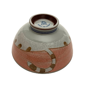 JapanBargain, Japanese Porcelain Bowl Rice Bowl Soup Bowl Made in Japan, Maneki Neko Smiling Cat Pattern