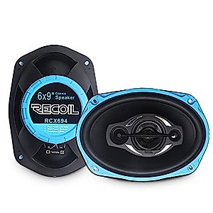 RECOIL RCX694 Echo Series 4-Way 6X9-Inch Car Audio Coaxial Speaker System, Sold in Pairs