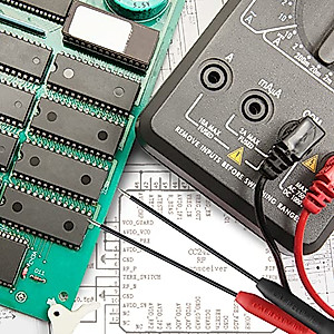 4 Pack 2mm Extended Needle Test Probes, 600V/10A Non-Destructive Multimeter Test Probe for Fluke Leads tl71 tl75