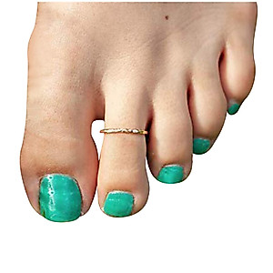 14k Gold Filled Hawaiian Adjustable Open Toe Ring One Size Fits Most Toes