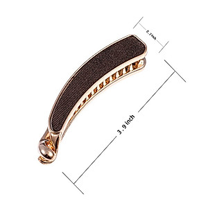 Luckycivia 6 PACK Women Classic Banana Hair Clip, Ponytail Holder Grips Clamp Accessory, Simple Retro Hair Barrettes for Women and Girls