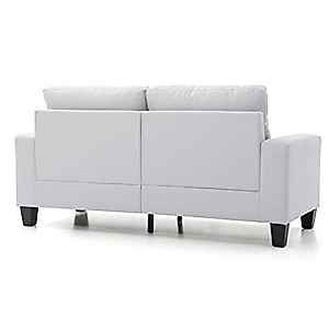 Glory Furniture Newbury Faux Leather Modular Sofa in White