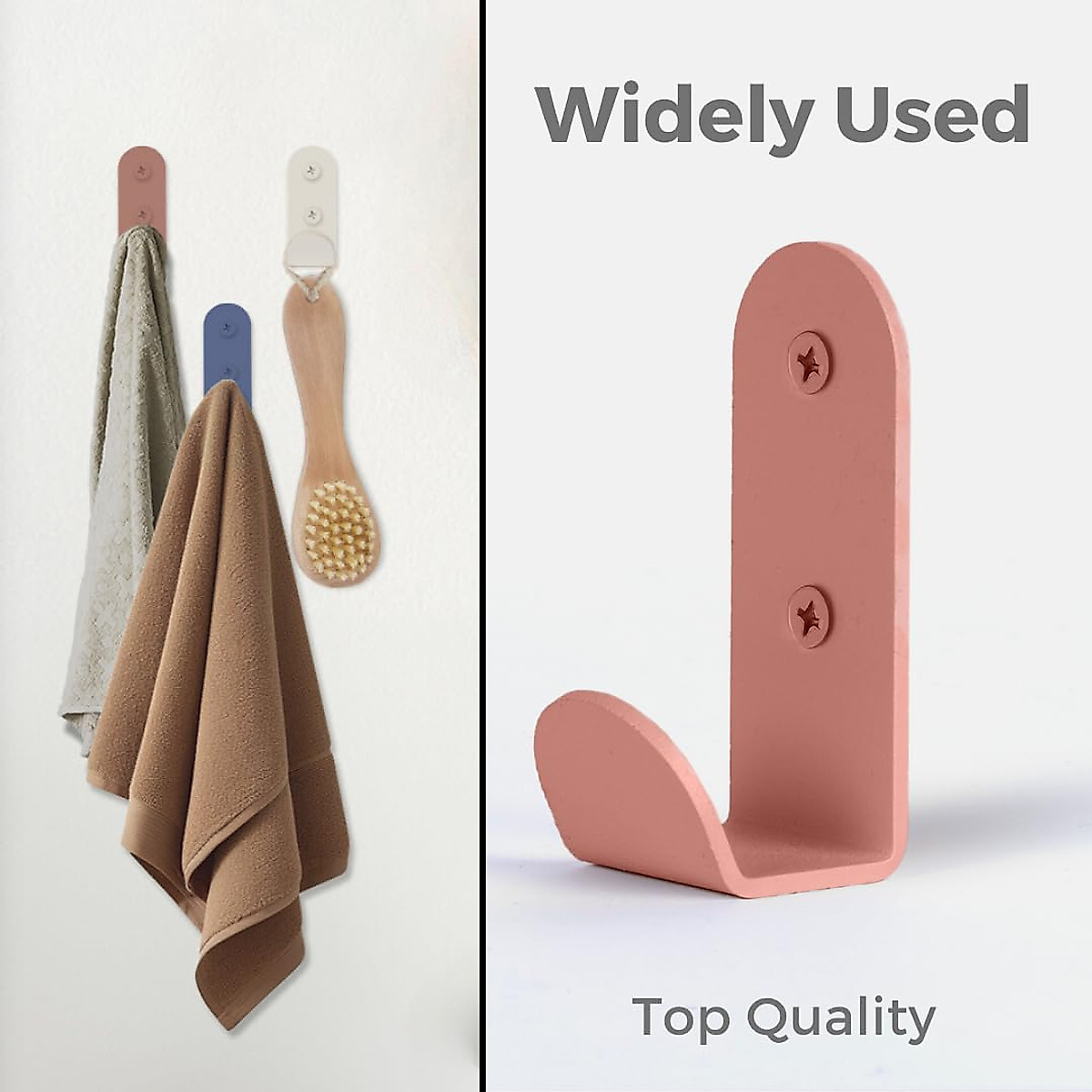 ARTiLETTO Stylish Wall Hooks Set: 3 Chic Single-Hook Decorative Coat Wall Mounts for Hanging Coats, Towels, Backpacks, Hats & Clothes, Hooks for Wall,Room Décor.