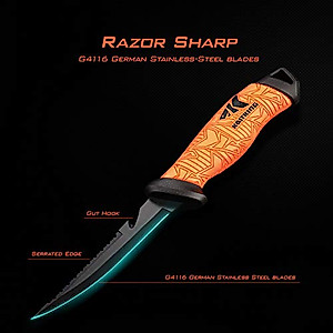 KastKing Bait Knife and Fillet Knife, Boning and Food Prep Knives, 5 inch Bait Knife