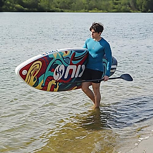 NIXY Newport G5 Inflatable Paddle Board | High-Performance, Durable, and Lightweight SUP for All Skill Levels with Welded Seams and 300 lbs. Capacity (Ibiza)
