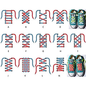 Sechunk Flat Shoelace set of 2 pairs 29 colors 12 lengths Shoe Lace For Sneakers(White)