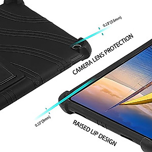 DUEDUE for Google Pixel Tablet Case 2023, Pixel Tablet 2023 Cover, Soft Silicone Adjustable Stand Cover Shockproof Gel Kickstand Tablet Cases for Pixel Tablet 11 Inch, Black