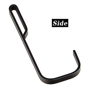 hotwolf 10Pack Stainless Steel J Shaped Hooks,Black Wire Rack Hooks,Heavy Duty S Hooks,Multi Purpose Storage Hooks,Hanging Metal Hooks for Kitchenware Towels Handbag