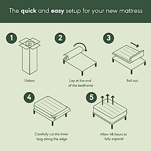 Furinno Tidur Cooling Gel Memory Foam Mattress, 10 Inch, California King