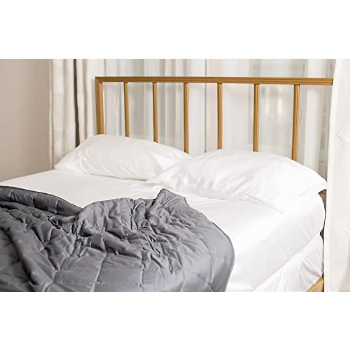 Sleepa Weighted Blanket 25 lbs - Extra Soft and Breathable Blanket Weighted with Premium Glass Beads - Relaxing Heavy Blanket for Adults (Grey)