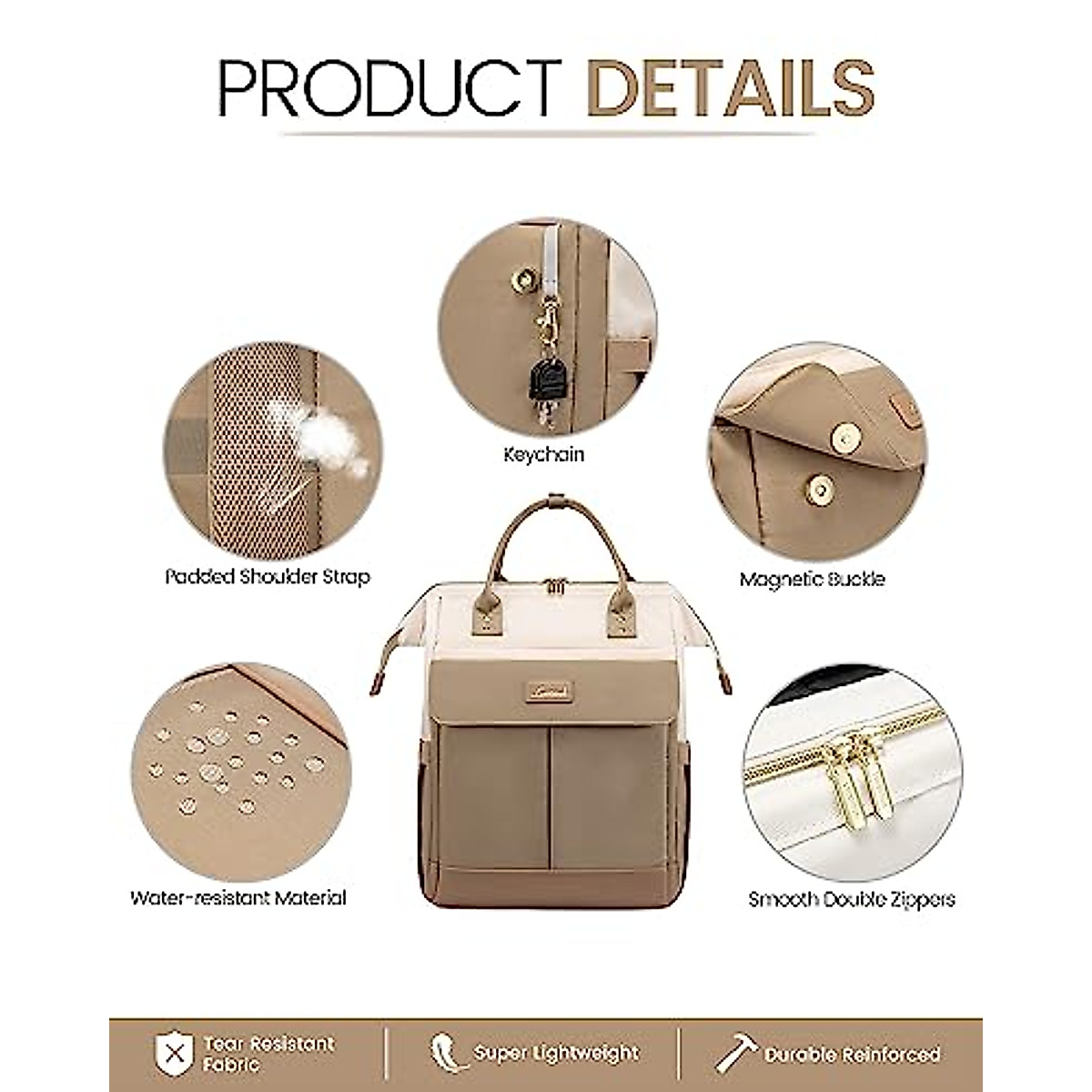 LOVEVOOK Laptop Backpack for Women,15.6 Inch Work Travel Backpack with Charging Port, Teacher Nurse Bag With Organizer Pouch Fashion Daypack Computer Backpack for Business College