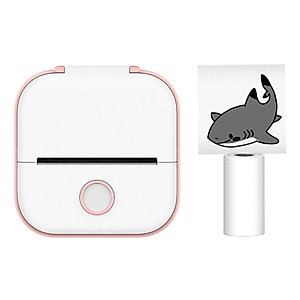 HEALT Sticker Printer- Portable Pocket Printer, Bluetooth Thermal Photo Printer Mini Thermal Printer for iPhone, DIY Journal, Memo, Sticker and Notes, Compatible with Tablets (Pink)