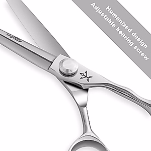 Fengliren High-end Professional Extremely Very Sharp Barber Hair Cutting Scissors Hairdresser Shears For Hair 6.5 Inch Haircut Scissor Made Of Stainless Steel Alloy For Hairdressing Salon and Home Use