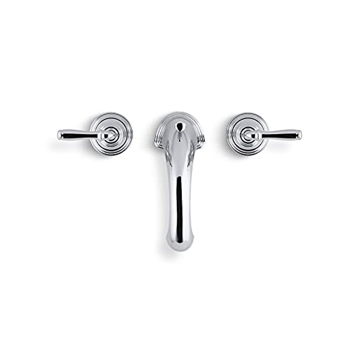 Bathroom Faucet by KOHLER, Bathroom Sink Faucet, Devonshire Collection, 2-Handle Widespread Faucet with Metal Drain, Polished Chrome, K-394-4-CP