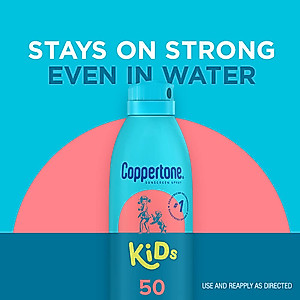 Coppertone Kids Sunscreen Spray SPF 50 + Pure and Simple Kids Sunscreen Stick SPF 50, Zinc Oxide Mineral Sunscreen, #1 Pediatrician Recommended Sunscreen Brand (5.5 Oz Spray + 0.49 Oz Stick)