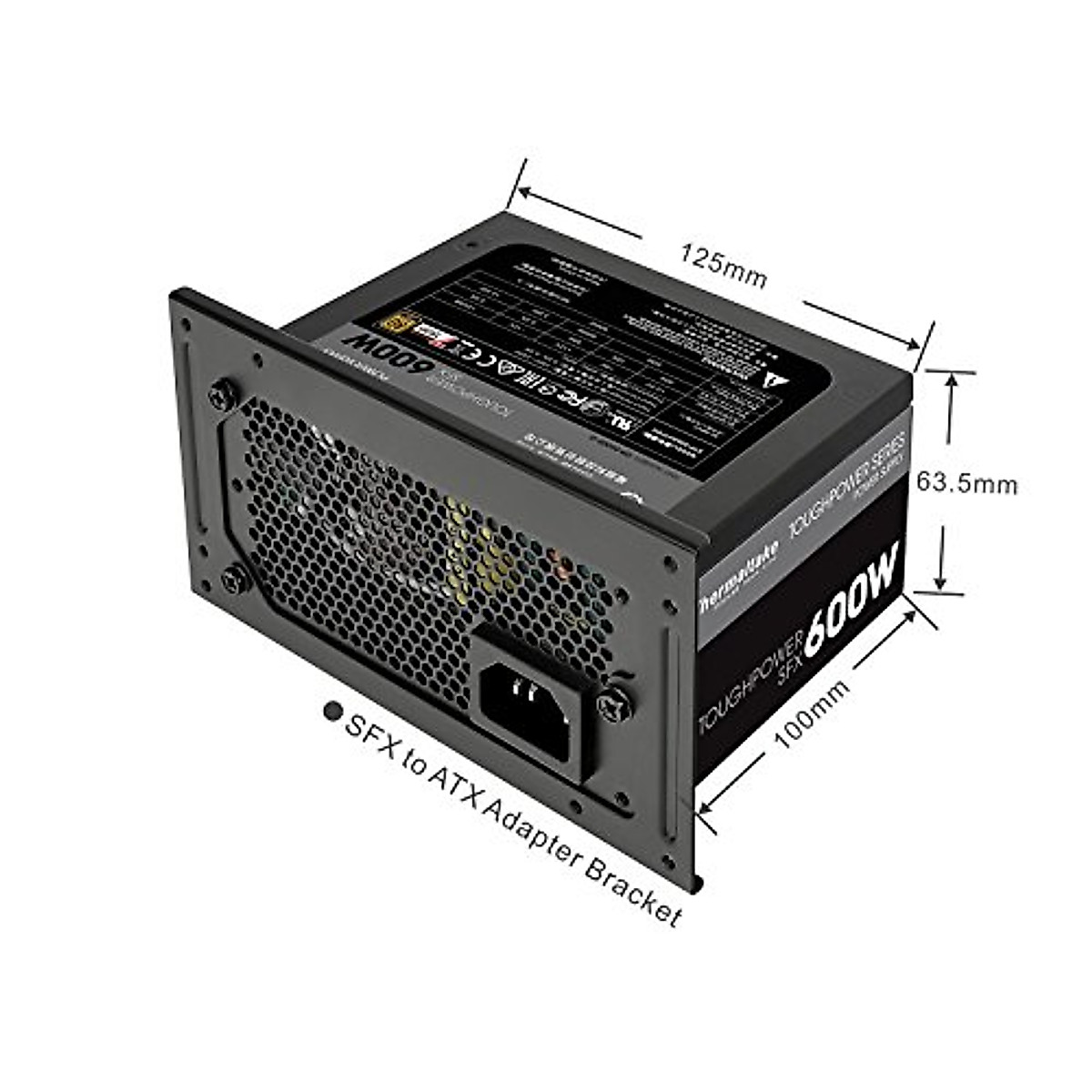 Thermaltake Toughpower SFX 600W 80+ Gold Fully Modular SFX 12V 3.3/ATX 12V 2.4 Power Supply 7 YR PS-STP-0600FPCGUS-G