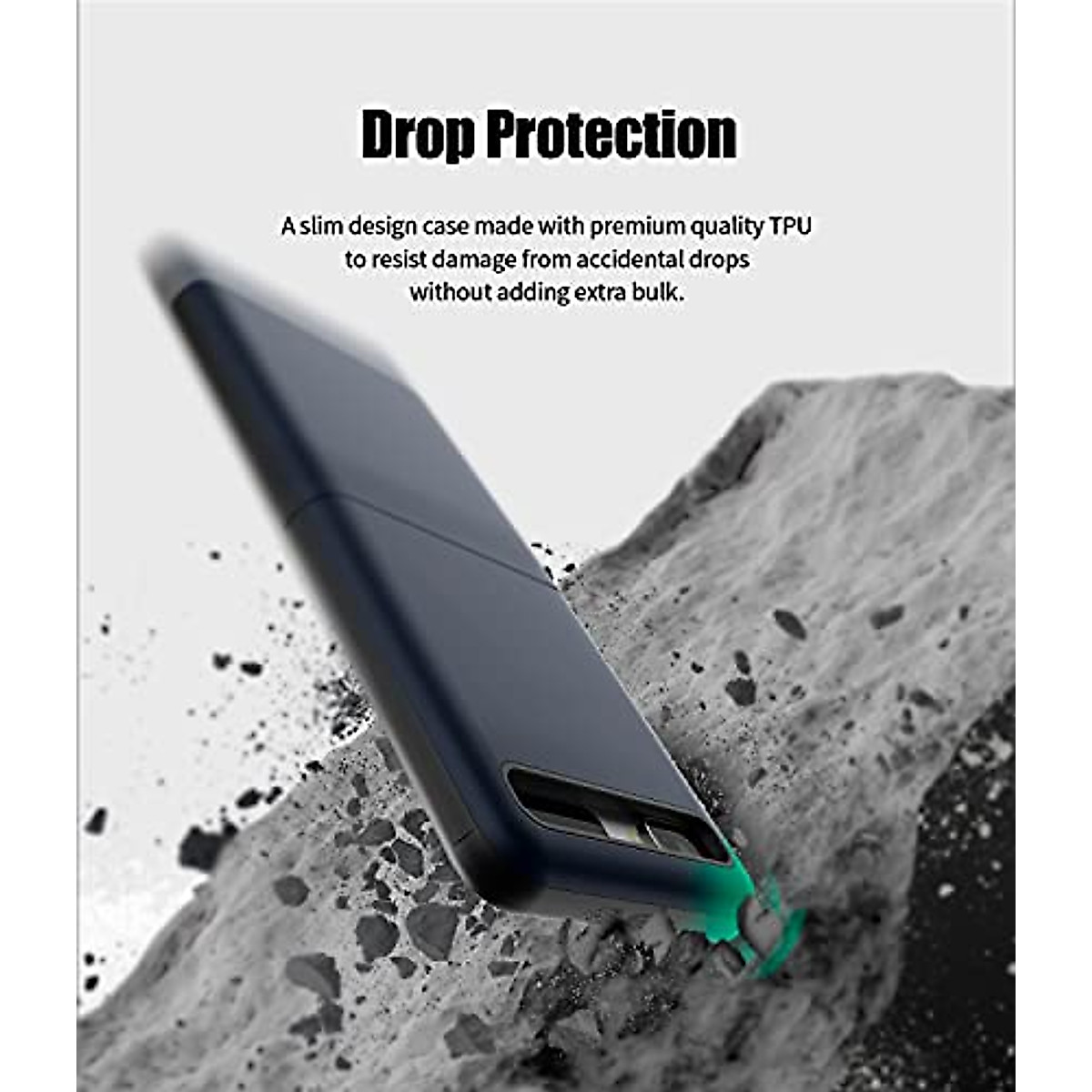 GOOSPERY for Galaxy Z Flip Case (2020) with Hinge Coverage, Luxury 360 Protection TPU Bumper Soft Feeling Hard PC Back Dual Layer Cover - Navy Blue